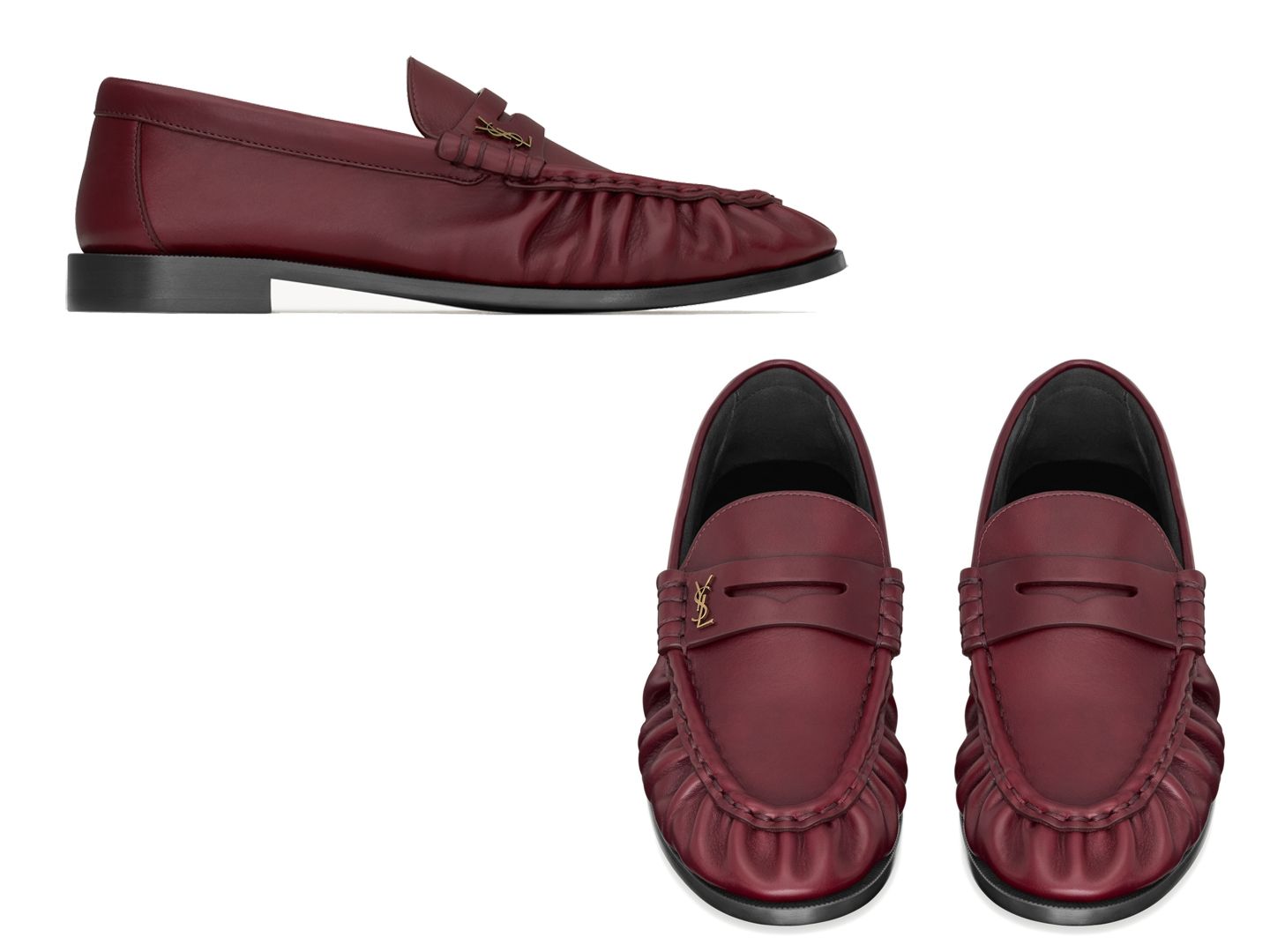 【サンローラン】脱・厚底の軽やかローファー｜ギャザーが上質な素材感を引き立てる人気シリーズ『ル・ローファー』 | Precious.jp（プレシャス）