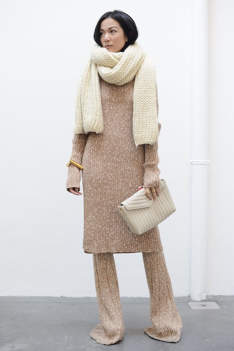 楽ちんなのにエレガント！大人の「ニットワンピース」コーデ実例集【27選】 | Precious.jp（プレシャス）