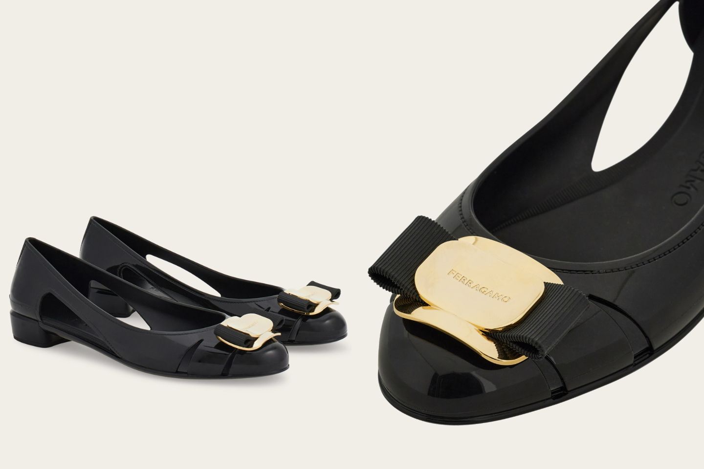 【フェラガモ】人気アイコンシューズ「ヴァラ」ファミリーに新作が登場｜モダンなPVC素材に注目 | Precious.jp（プレシャス）